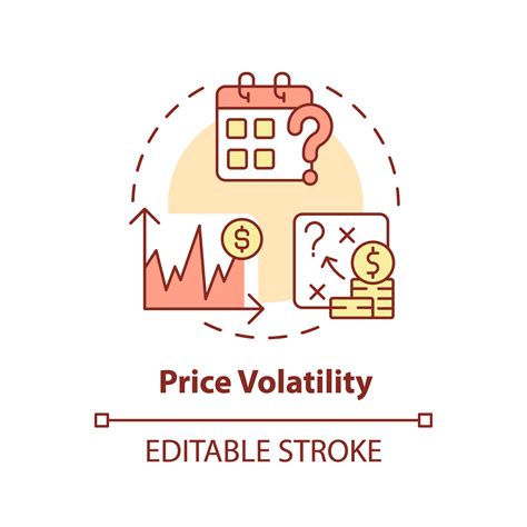 Editable Price Volatility Icon Representing Heatflation Concept Isolated Vector Global Warming