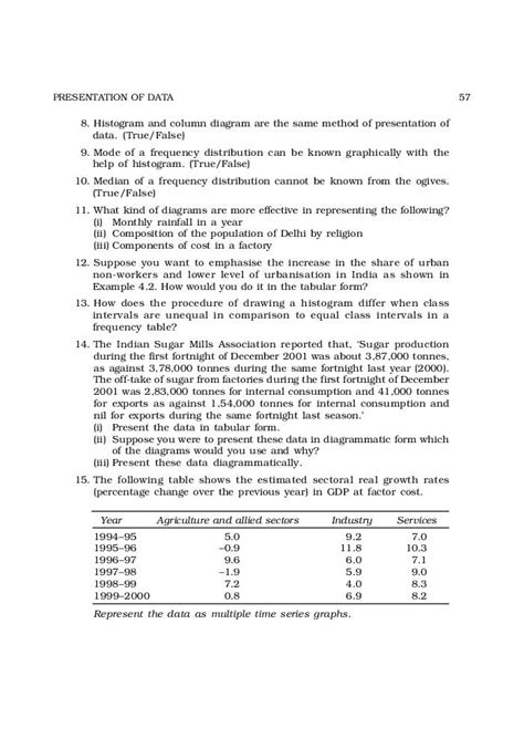 Ncert Book Class 11 Economics Chapter 4 Presentation Of Data Pdf Aglasem