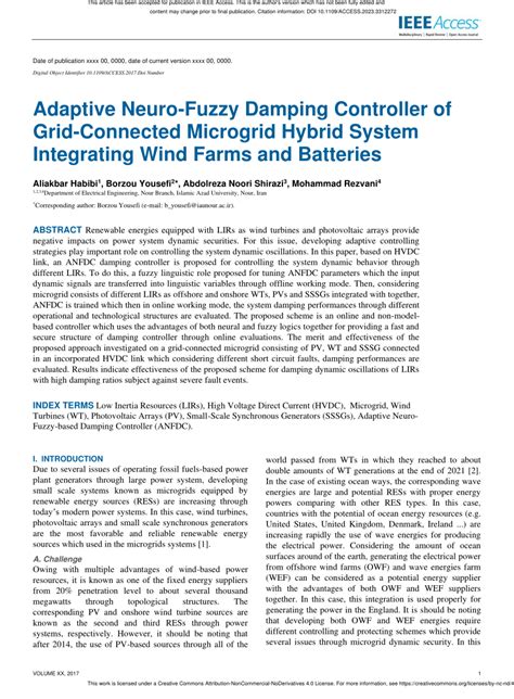 Pdf Adaptive Neuro Fuzzy Damping Controller Of Grid Connected