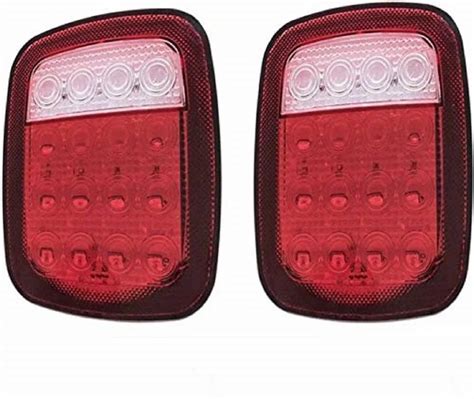 Jk Tail Light Assembly Clear Led W Brake Light And Turn Signal Compatible With Jk Thar Wrangle At