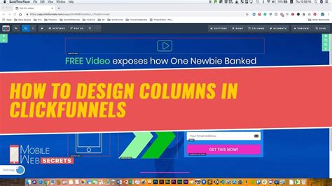 Tutorial How To Design Columns In Clickfunnels Youtube