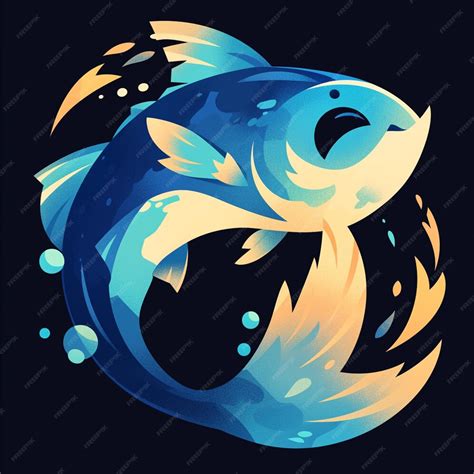 Cleaner Wrasse Cleaning A Larger Fish Premium Ai Generated Vector