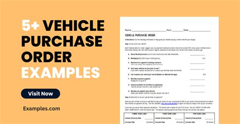 Vehicle Purchase Order Used Vehicle Order Form Template Your Ultimate