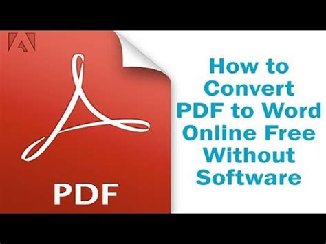 How To Convert PDF To Word Online Free Without Software YouTube