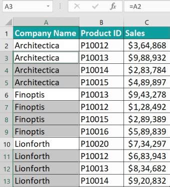 Excel Fill Down Examples Shortcut How To Use Step By Step