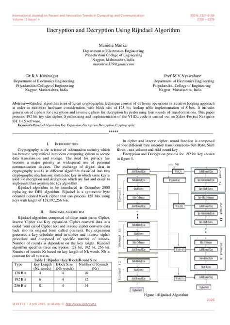 pdf encryption and decryption using rijndael algorithm