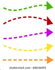Set Colorful Arrow Shapes Long Stock Vector Royalty Free Shutterstock