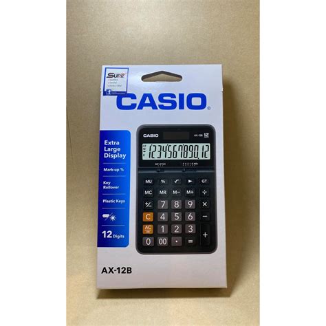 เครื่องคิดเลข Casio Ax 12b ของแท้100 รับประกัน 2 ปี Shopee Thailand