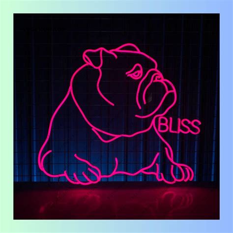 English Bulldog Neon Sign English Bulldog Led Sign Bulldog Lover Led