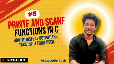 5 Printf And Scanf In C Take Input From User And Print Output