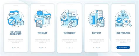 Blue Onboarding Mobile App Screen Showcasing Business Advantages In India Vector Design