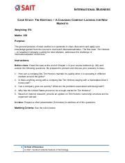 Case Study Tim Hortons Docx INTERNATIONAL BUSINESS CASE STUDY TIM HORTONS A CANADIAN