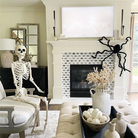 25 Terrifying And Haunting Indoor Skeleton Halloween Decor That Will
