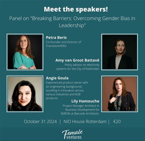 Amy Van Groot Battavé On Linkedin ️ Very Excited To Be Part Of Female Ventures Panel On Breaking…