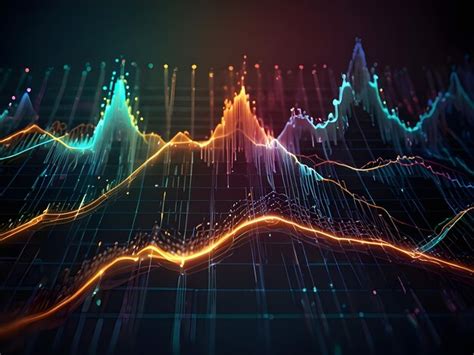 Premium Photo Data Visualization Data Network Sound Waves Effect Or Abstract Technology