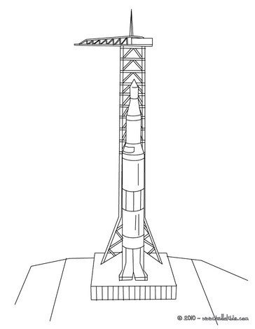 Saturn V Rocket Coloring Page