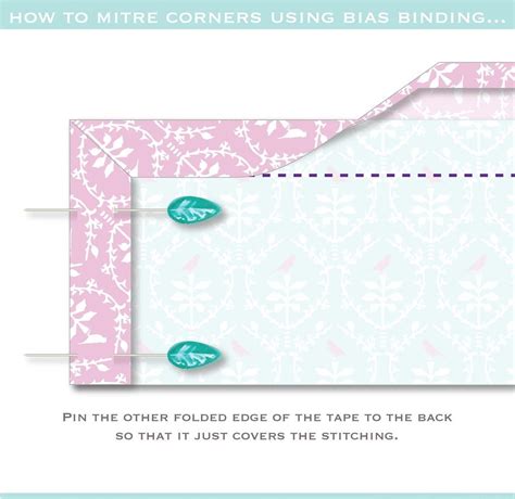 How To Mitre Corners Using Bias Binding ~ Free