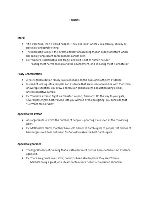 Fallacies Pdf Fallacy Argument Fallacies Pdf Fallacy Argument