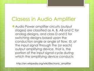 Audio Power Amplifier PPT