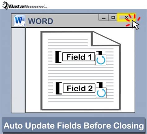 How To Auto Update All Fields Before Closing Your Word Document