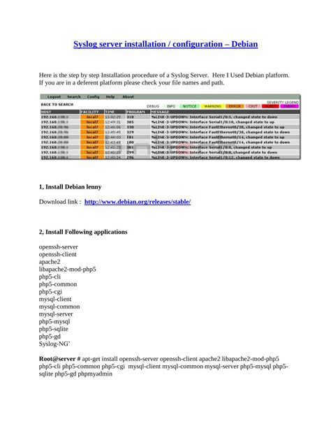 Pdf How To Configure Syslog Server In Linux Dokumen Tips