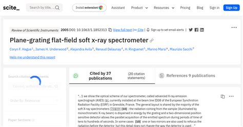 Plane Grating Flat Field Soft X Ray Spectrometer Scite Report
