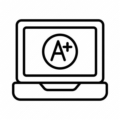 Laptop A Assignment Graduated Exam Icon Download On Iconfinder