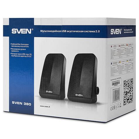 Компьютерные колонки, Акустическая система 2,0 SVEN 380 - купить с ...