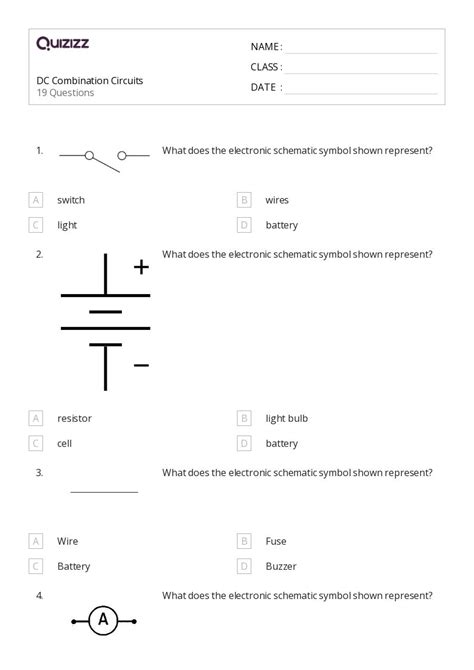 50 electric power and dc circuits worksheets for 9th grade on quizizz