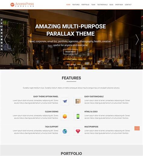 Accesspress Parallax Beautifulthemes