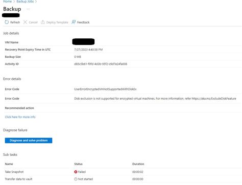 After Disk Encryption Unable To Backup Virtual Machine In Azure Laexug Foundation