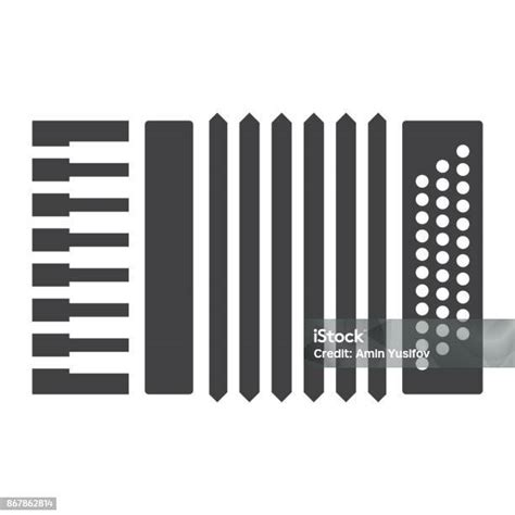 아코디언 모양 아이콘 음악 악기 소리 기호 벡터 그래픽 흰색 배경 Eps 10 솔리드 패턴 Classical Concert에 대한 스톡 벡터 아트 및 기타 이미지 Istock