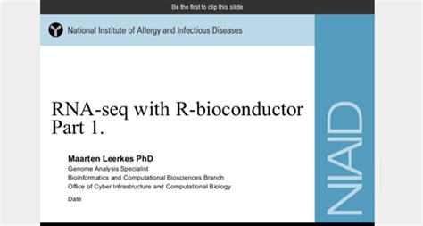 RNA Seq With R Bioconductor RNA Seq Blog