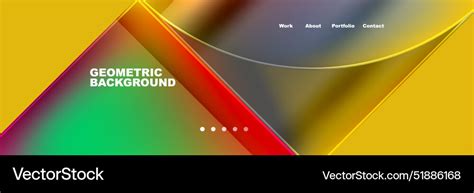 Circle Triangle Geometric Web Site Page Template Vector Image