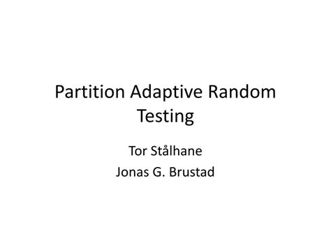 PPT Random Testing PowerPoint Presentation Free Download ID