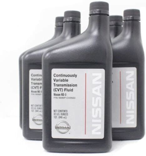 GENUINE OEM Nissan NS-3 CVT Fluid 5-Quart (999MP-CV0NS3 / 999MP-NS300P ...