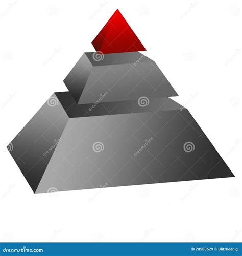 Pyramid Scheme 10 Ten Steps Vector Hierarchy Level Chart Graph Blue