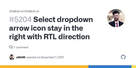 select dropdown arrow icon stay in the right with rtl direction · issue