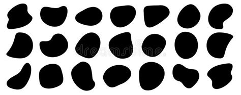 Liquid Shapes Vector Set Abstract Irregular Organic Spots Blobs Flecks Random Modern Forms