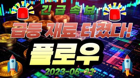 플로우코인 플로우 전망급등 재료 터졌다062272 Youtube