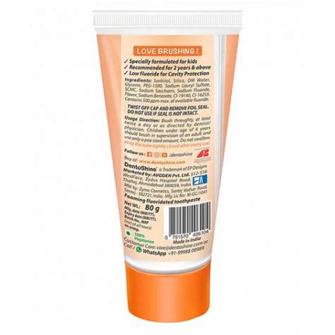 Dentoshine Doraemon Orange Toothpaste 80 Gm
