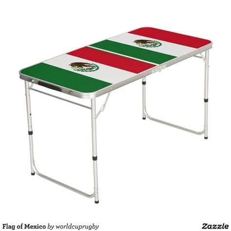 A Table With The Flag Of Mexico Painted On Its Side And Two Legs