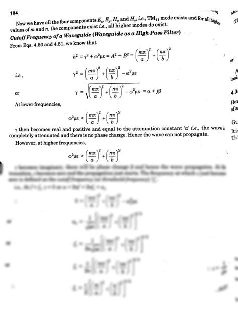 SOLUTION: Tm wave equations in rectangular wave guide - Studypool