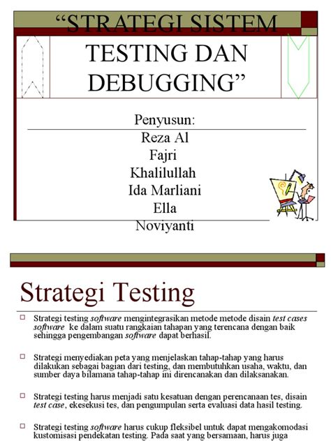 Strategi Sistem Testing Dan Debugging Pp Pdf