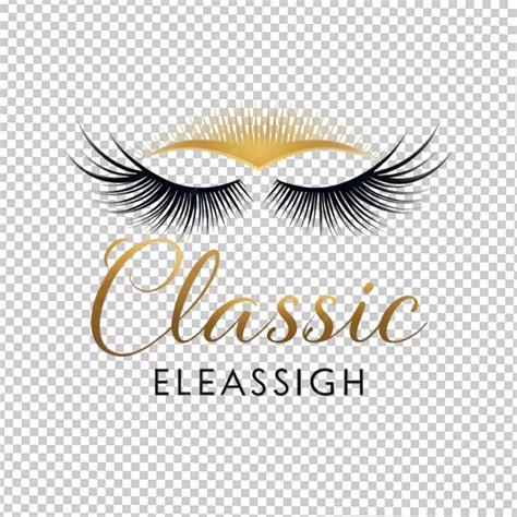 Classis Eyelash Logo Premium Ai Generated Psd