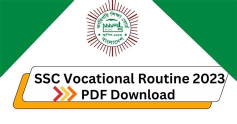 Technical Education Board Ssc Vocational Routine 2023 Bd Today Result
