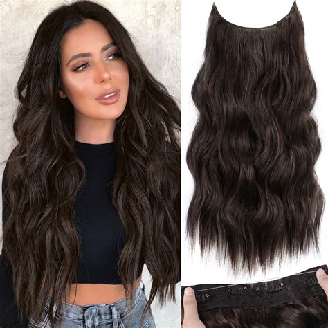 4pcs Clip In Hair Extensions Long Wavy Synthetic Hair