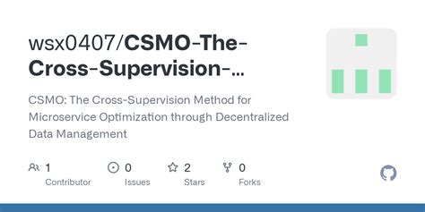 Github Wsx0407csmo The Cross Supervision Method For Microservice Optimization Csmo The