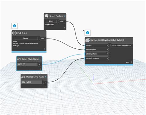 Spot Elevation Labels At Multiple Points Location Civil 3d Dynamo