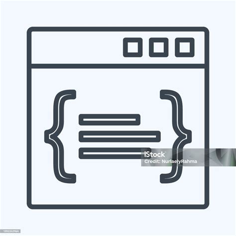 아이콘 코드 프로그래밍 기호에 적합합니다 선 스타일 편집 가능한 간단한 디자인 디자인 템플릿 벡터 간단한 기호 그림 0명에 대한 스톡 벡터 아트 및 기타 이미지 Istock